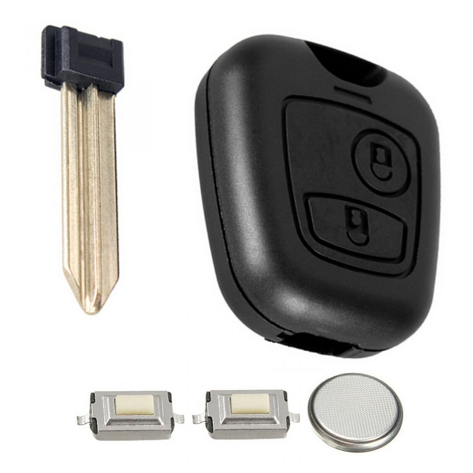 2 Button Remote Key Fob Case Repair Kit for Citroen C1 C2 C3 Pluriel ...