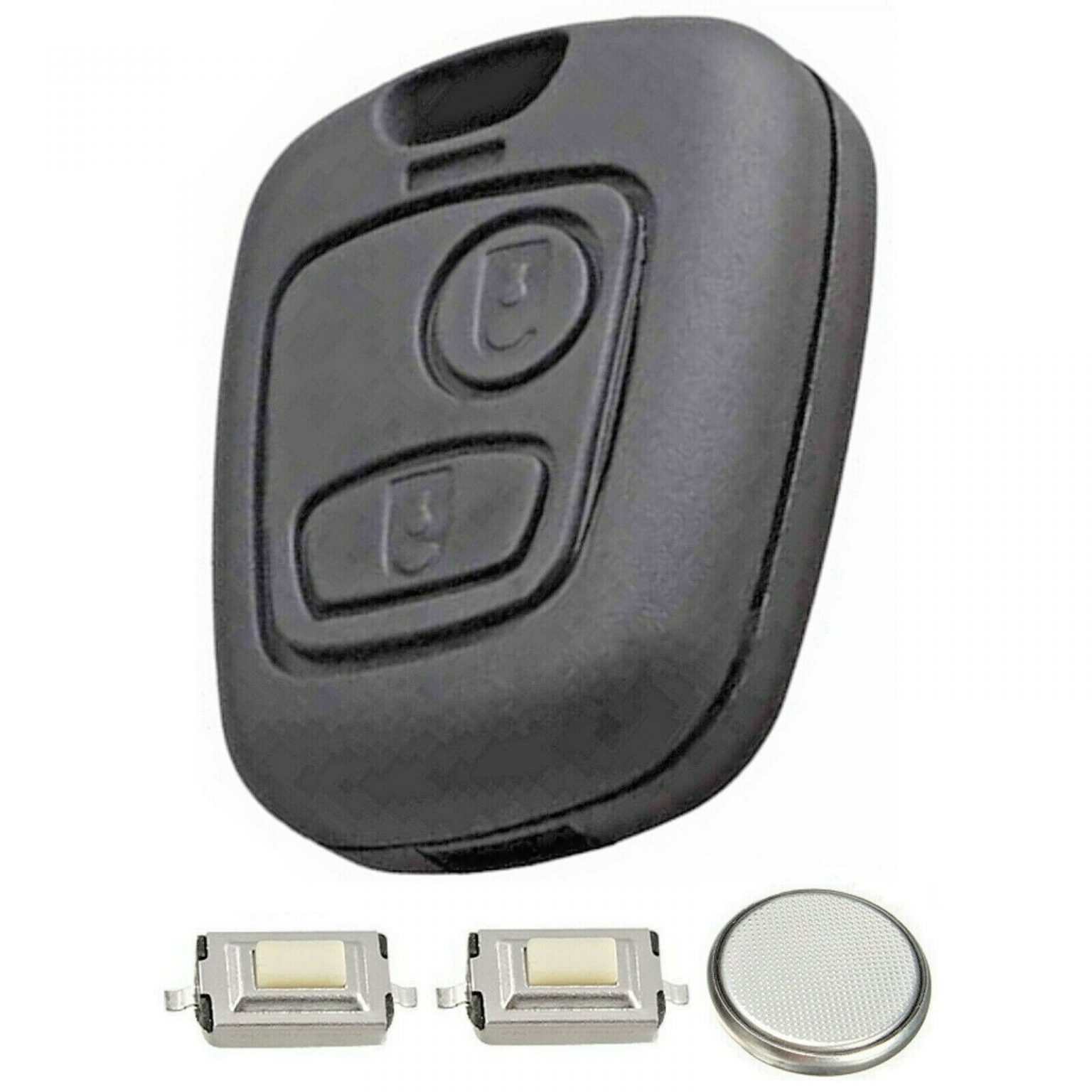 2 Button Remote Key Fob Case Refurbishment Repair Kit For Peugeot 106 ...