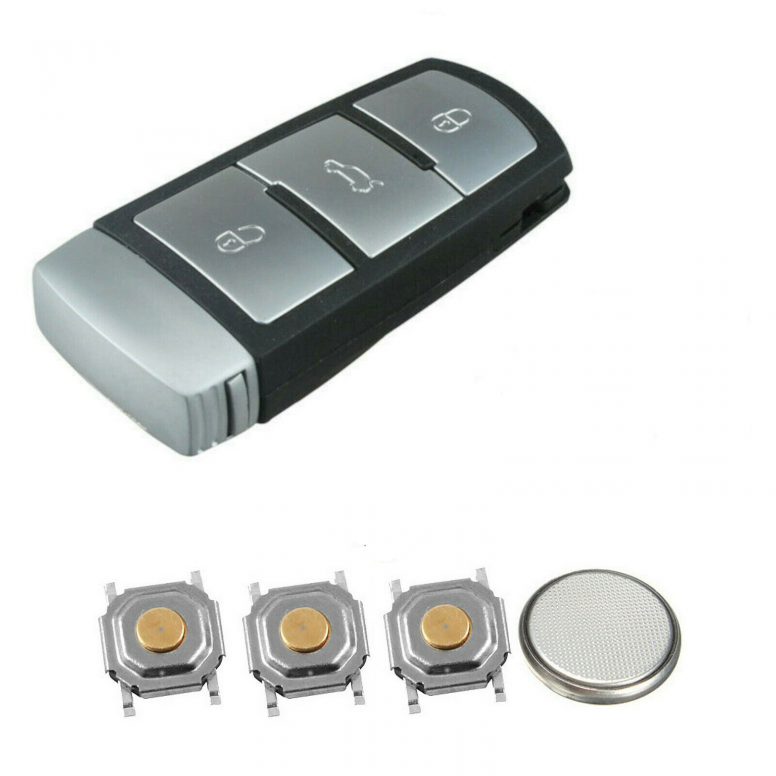 For VW Volkswagen Passat B6 CC 3 Button Remote Key Fob Case Repair Kit ...