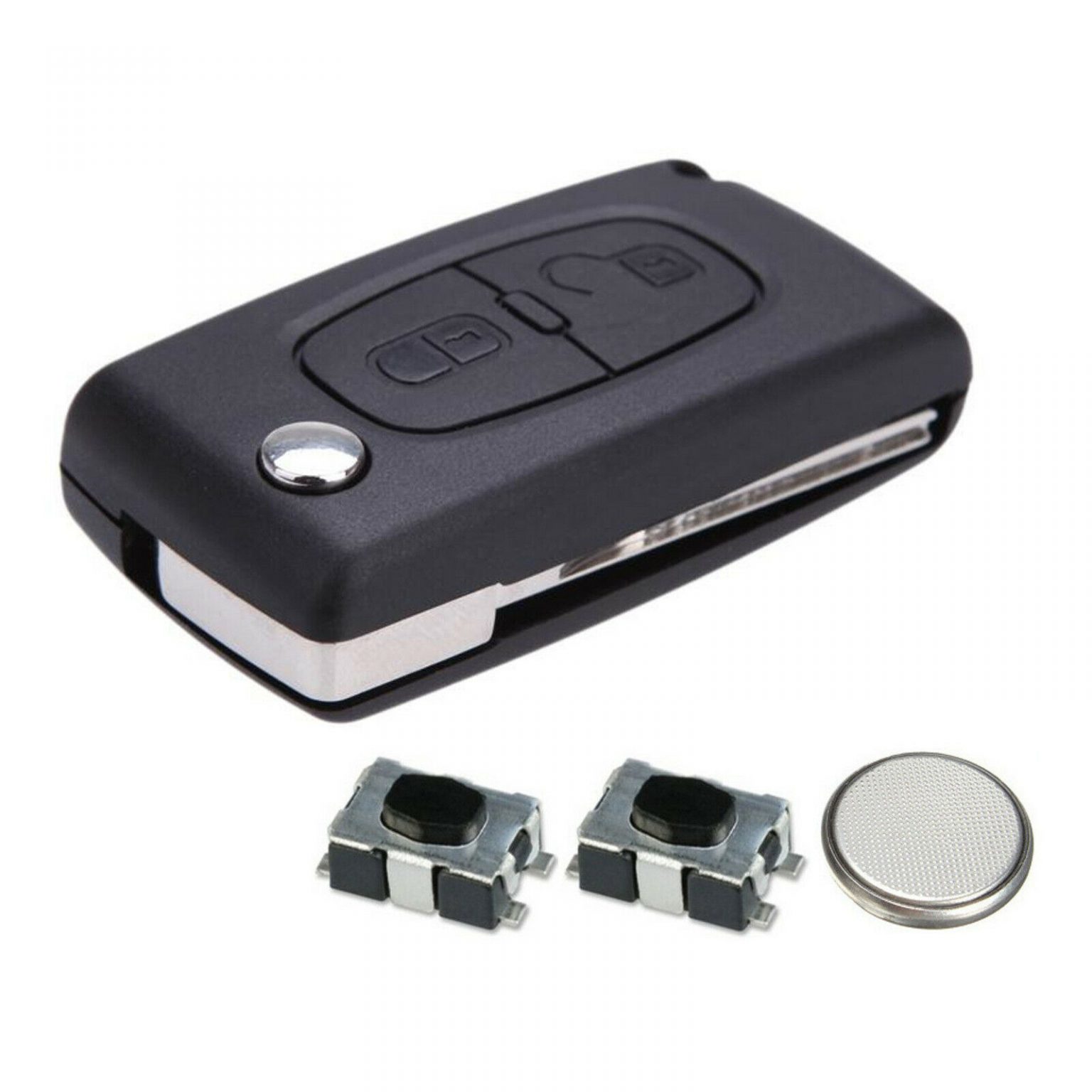 2 Button Remote Key Fob Case Repair Kit For Peugeot 207 307 308 807 ...