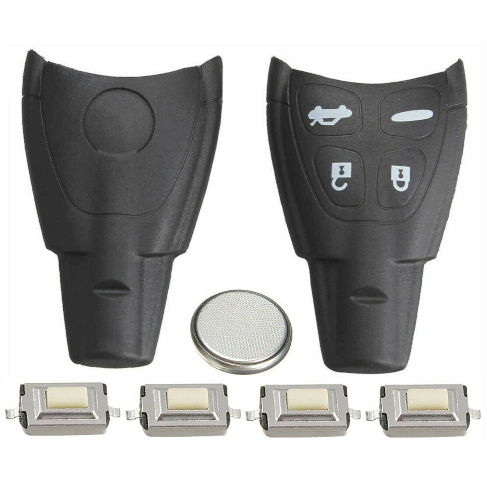 4 Button Remote Key Fob Case Repair Kit for Saab 9-3 Sport Convertible ...