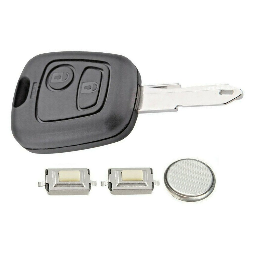 2 Button Remote Key Fob Case Refurbishment Repair Kit For Peugeot 106 ...