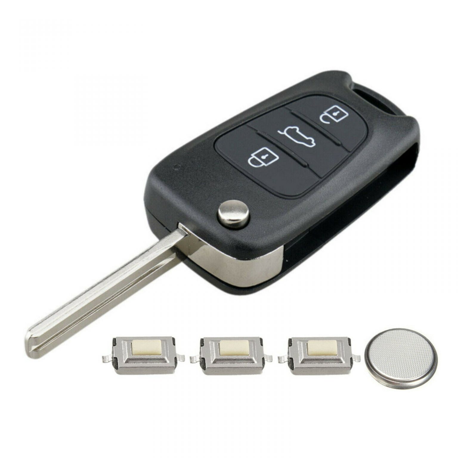3 Button Remote Key Fob Case Repair Kit for Kia Sportage Sorento Cee’d ...