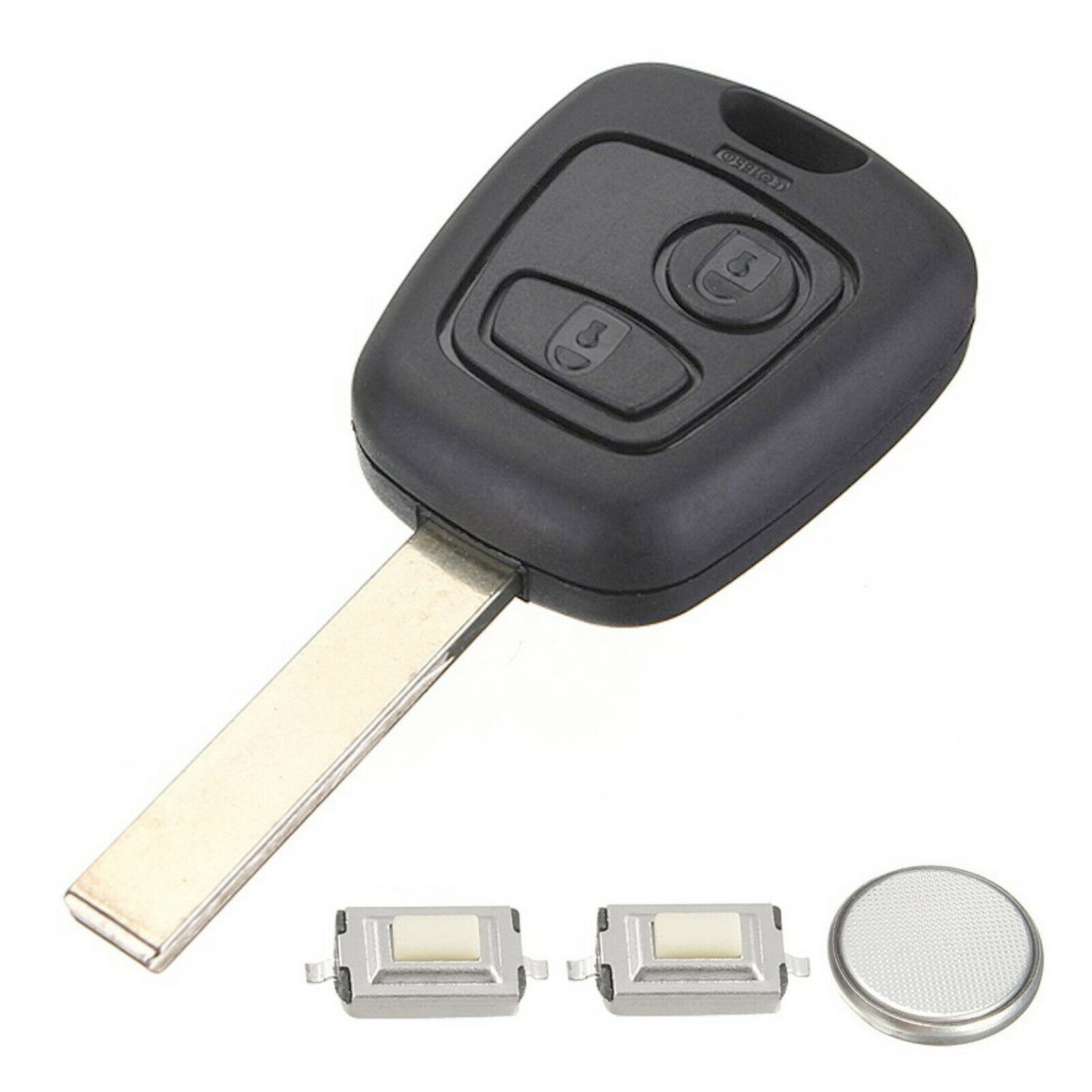 2 Button Remote Key Fob Case Repair Kit for Peugeot 207 307 w/ Logo ...