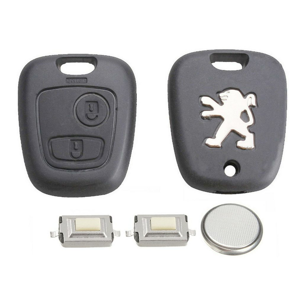 DIY Repair Kit 2 Button Remote Car Key Fob Case with Blade for Peugeot ...